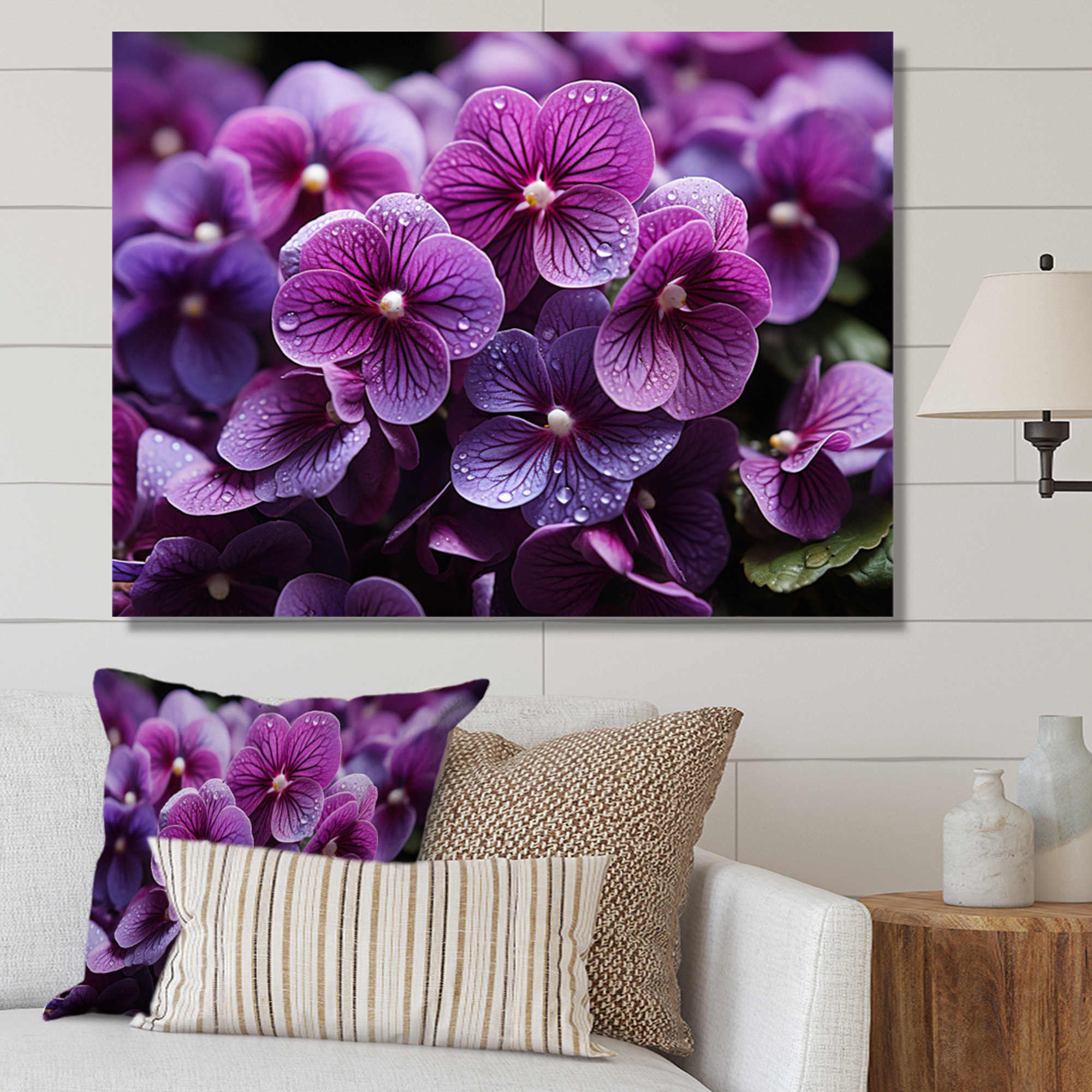 Ebern Designs Vibrant Violets Field Photo II On Canvas Print - Wayfair Canada